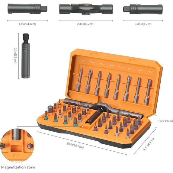 FUGee-Ratchet Screwdriver Set, 42 in 1 Magnetic Screwdriver Set with ...