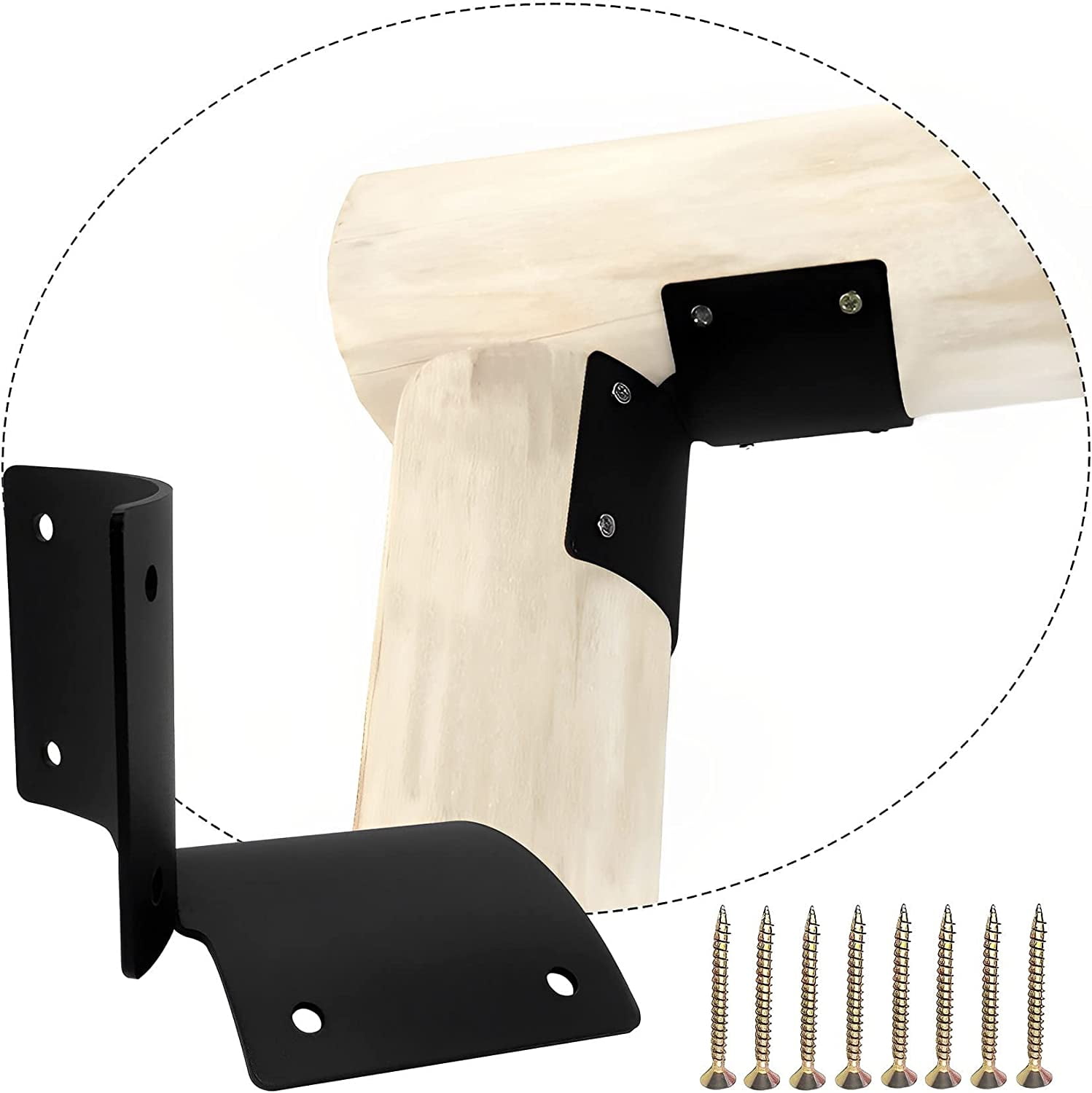 FUGee-Round Post Fence Brackets - 10pcs Rail Supply for Online Fencing ...