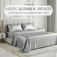 FUGee-Satin Bed Sheets - 4 Piece Luxury Silky Full Size Bedding Set ...