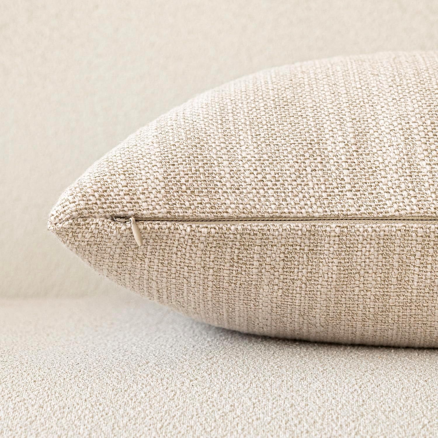 FUGee-Set of 2 Decorative Textured Burlap Linen Throw Pillow Covers ...