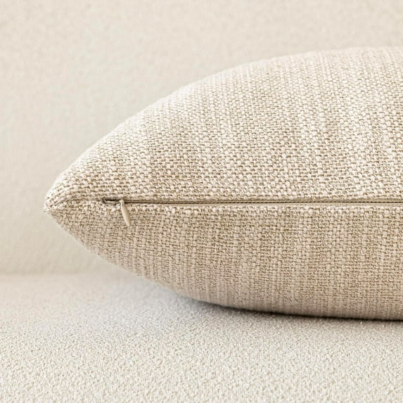 FUGee-Set of 2 Decorative Textured Burlap Linen Throw Pillow Covers ...