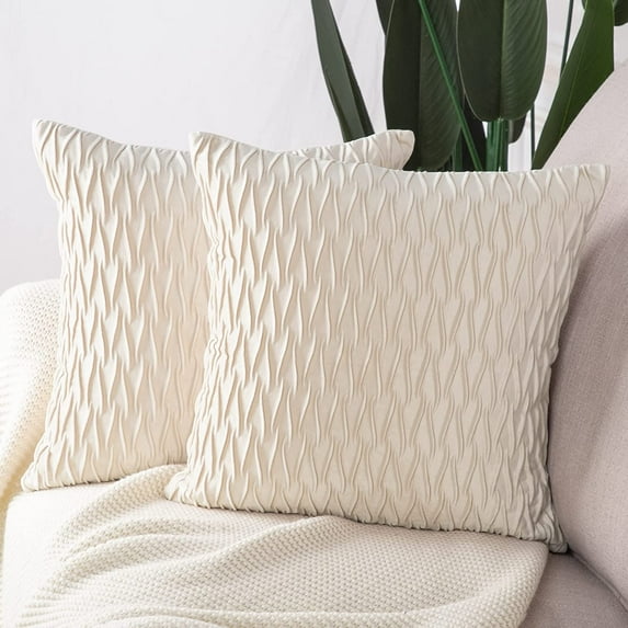 FUGee-Set of 2 Super Soft Velvet Decorative Throw Pillow Covers 18x18 ...