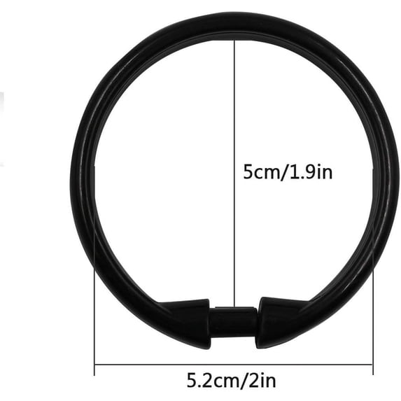 FUGee-Shower Curtain Rings-24 Pack- Plastic O-Shaped Rings Hook Glide ...