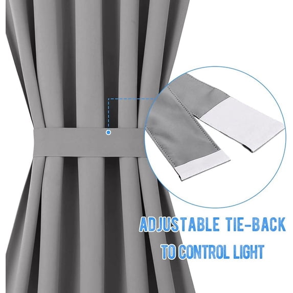 FUGee-Side Door Front Privacy Curtains for Small Window, Sidelight ...