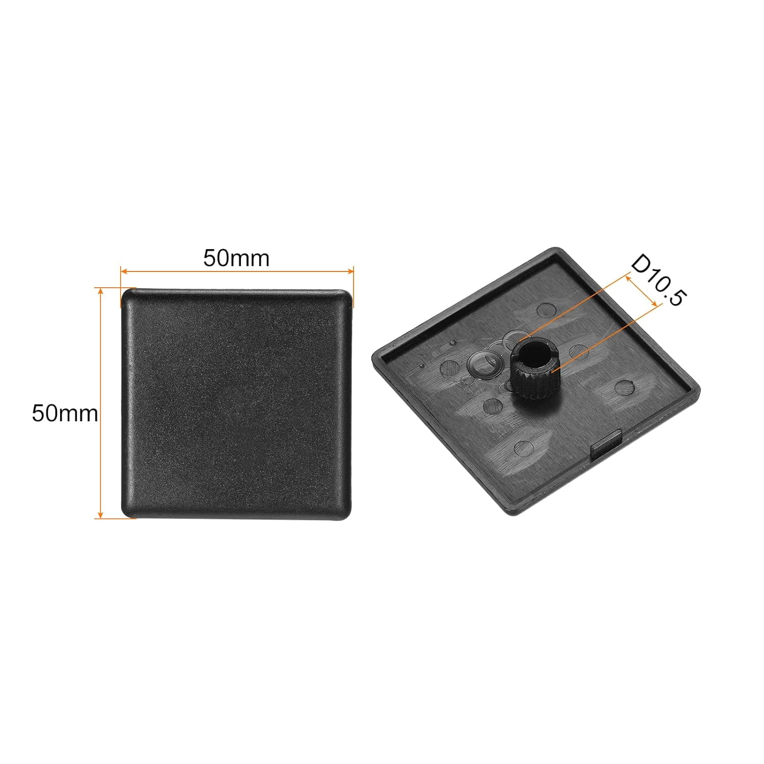 FUGee-Single Hole Square Aluminum Extrusion End Cap [for Aluminum bar ...