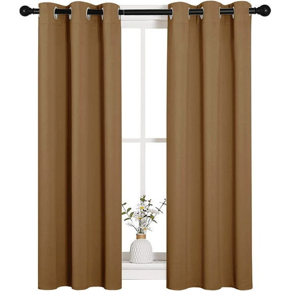 FUGee-Sleek Blackout Curtains 40 inches Length for Small Windows, 2 ...