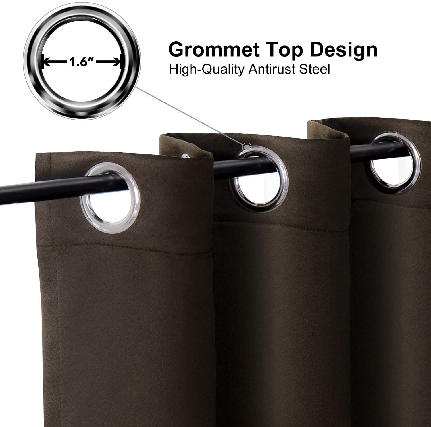 FUGee-Small Window Curtains 50 inches Long for Bedroom - Grommet Short ...