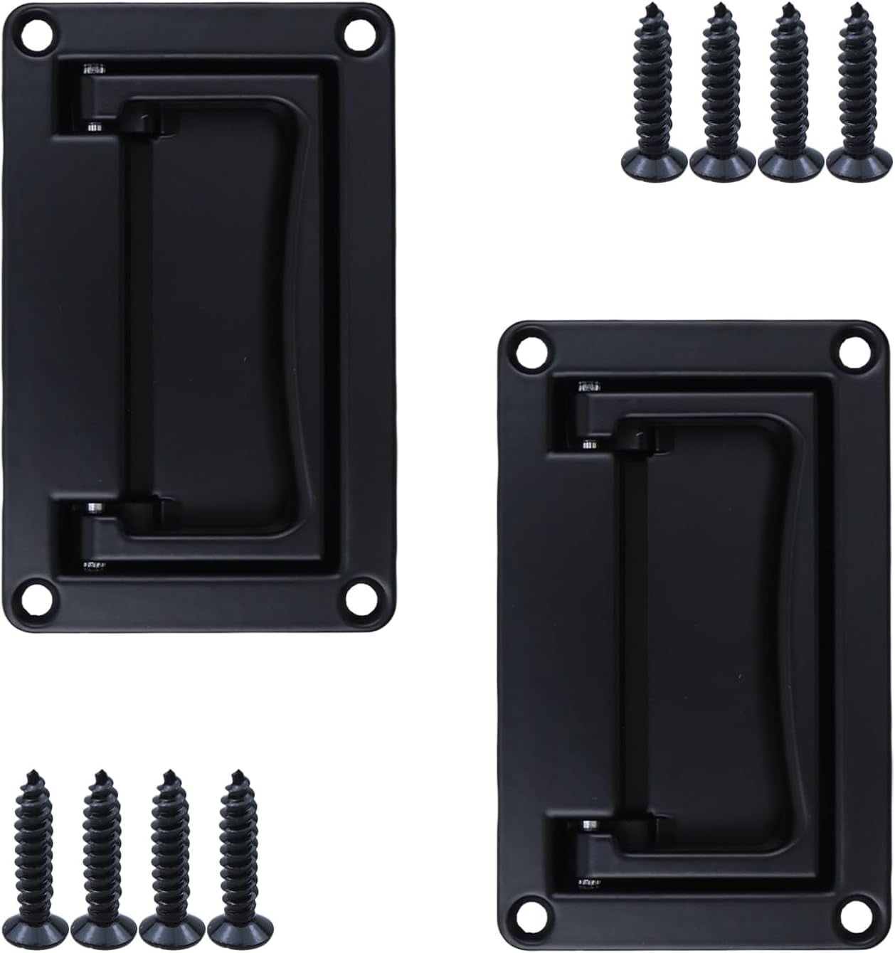 FUGee-Spring Loaded Lifting Ring Pull Handle Black Stainless Steel ...