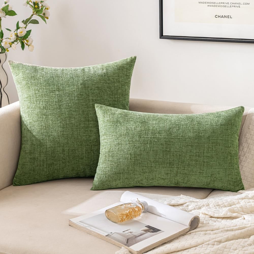 FUGee-Square Throw Pillow Covers 20"x20" Inch Set of 2 Decorative Couch ...