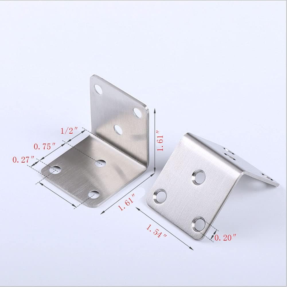 FUGee-Stainless Steel Angle Bracket Reverse Hole External Wrap Heavy ...
