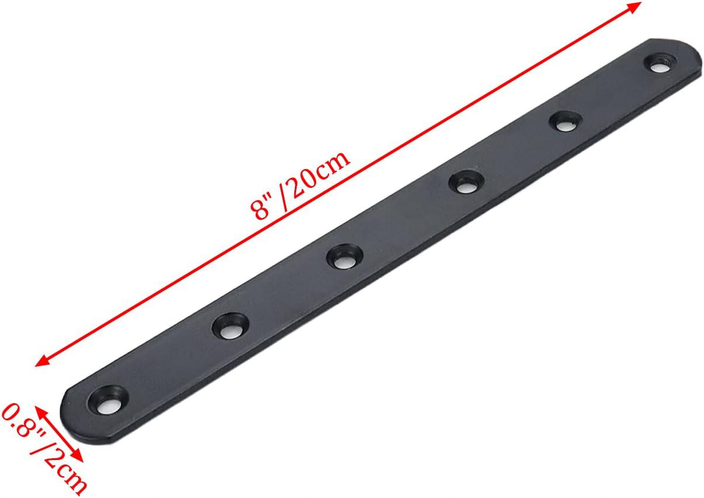 FUGee-Straight Braces 8-inch Length Black Flat Repair Fixing Wood Brace ...