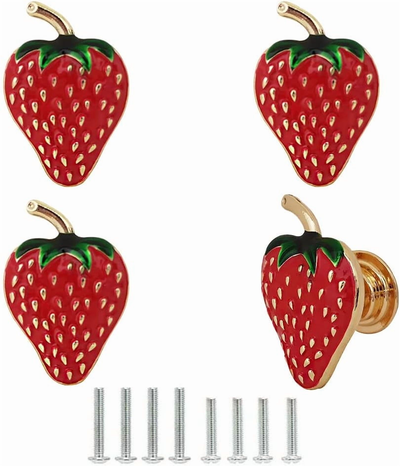 FUGee-Strawberry Cabinet Knobs Drawer Knobs, Decorative Metal Alloy ...