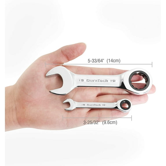 FUGee-Stubby Ratcheting Combination Wrench Set, Metric, 8-piece, 10, 11 ...