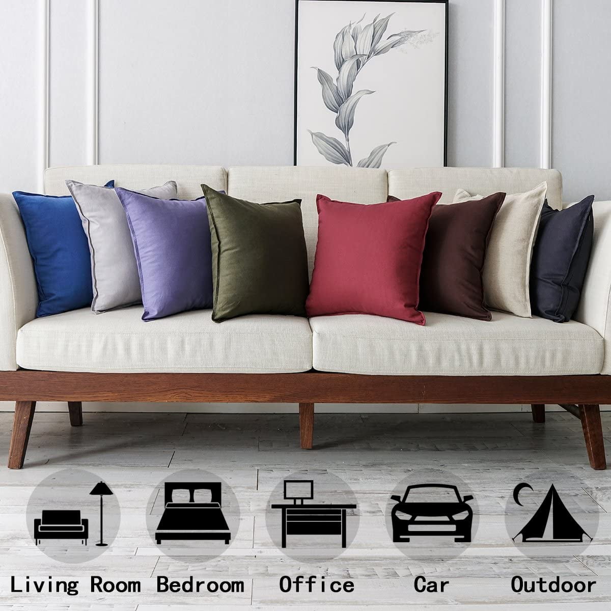 FUGee-SureGuard Pillowcase Cousion Cover Decor Cotton Linen with Unique ...