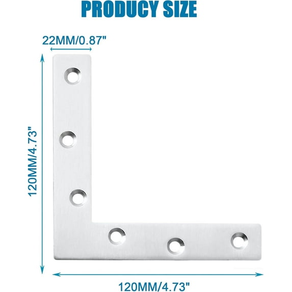 FUGee-T Flat Brackets for Wood, Corner Bracket Black Corner Brace ...