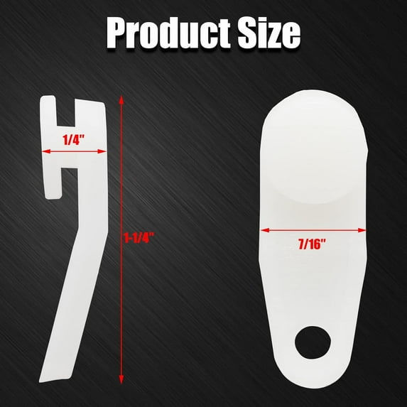 FUGee-Traverse Rod Slides Curtain Replacement, 100 Pieces White Plastic ...