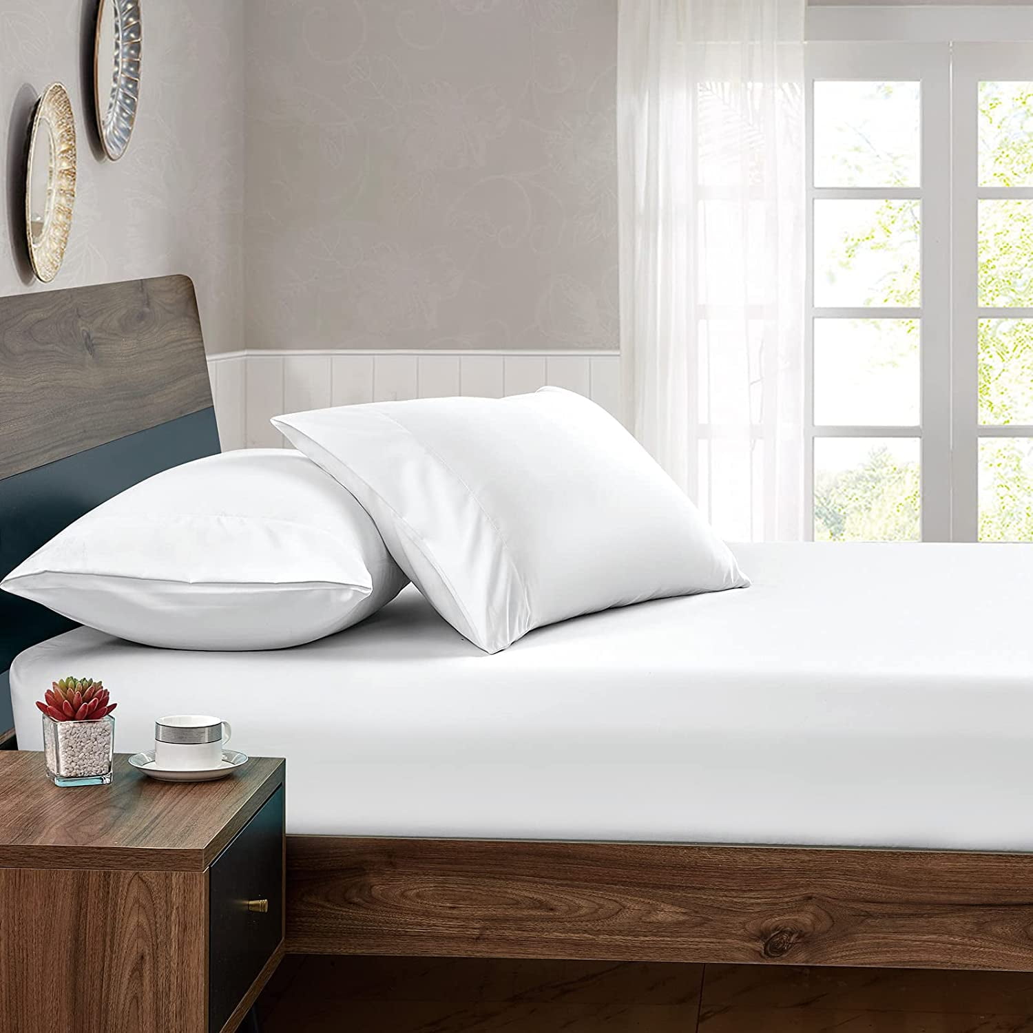 FUGee-Twin Fitted Sheets, Bulk Pack of 6, Deep Pocket, Soft Microfiber ...