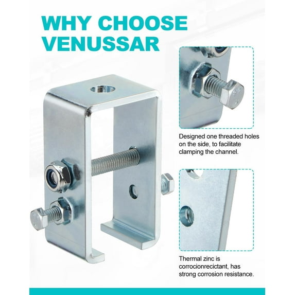 FUGee-Upgrade Channel Trolley Track Hanger Bracket for UNISTRUT Strut Channel, 1-5/8 ...