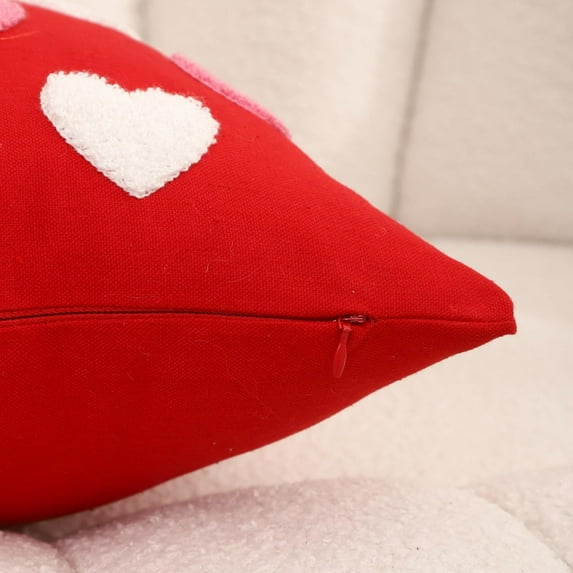 FUGee-Valentines Day Throw Pillow Covers 18x18 Set of 2 Heart Love ...