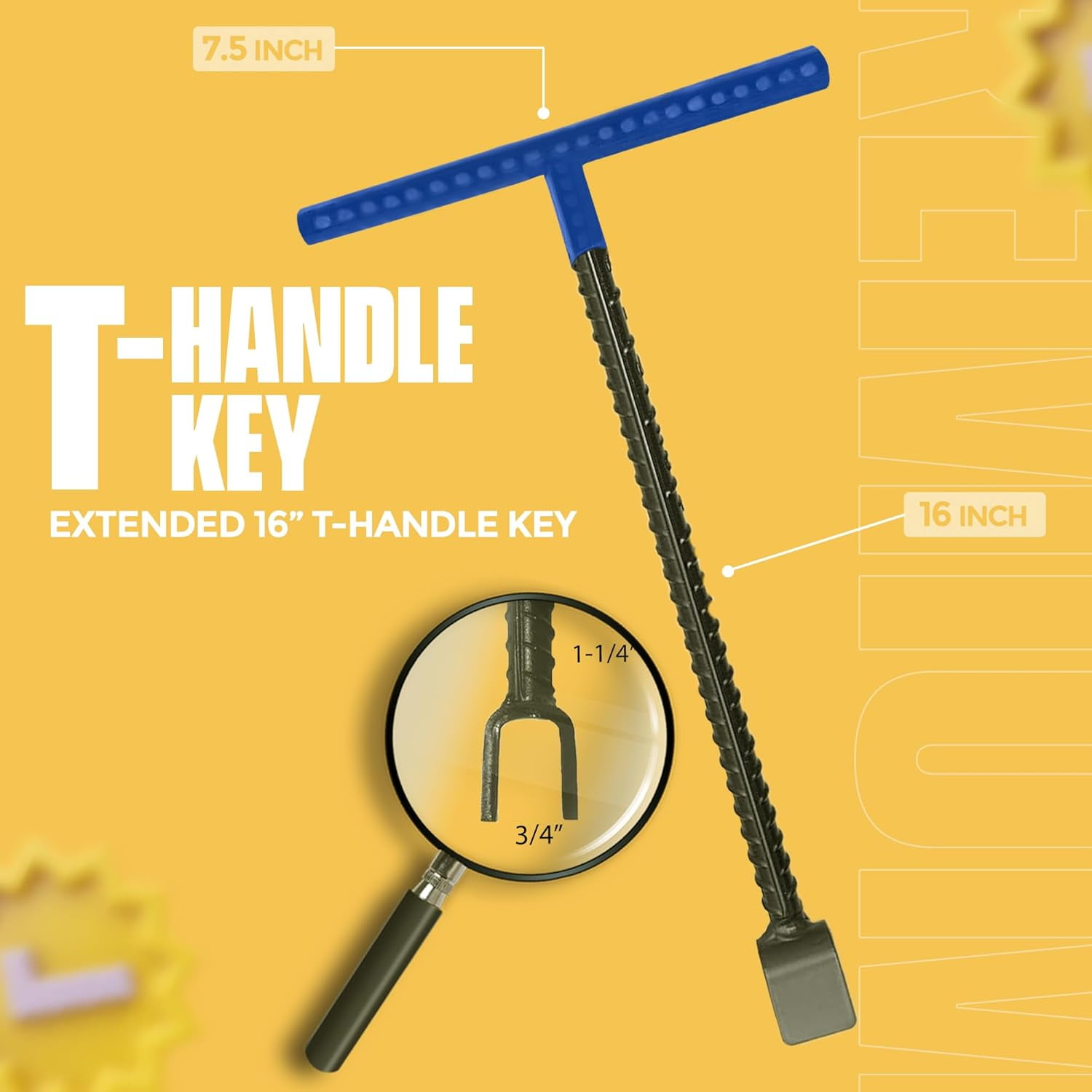 FUGee-Water Meter Key 2Pcs – Steel Water Shut Off Tool Includes 16 inch ...