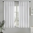 FUGee-White Privacy Sheer Curtains That Let Light in 63 Inches Long Non ...