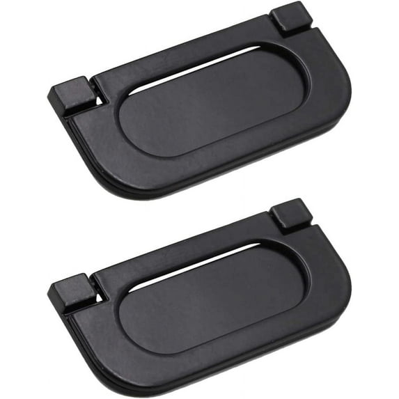 FUGee-Yoohey 2 Pack Modern Flush Ring Pull Flush Mount Door Pull Handle 2.5 Inch Hole Distance ...