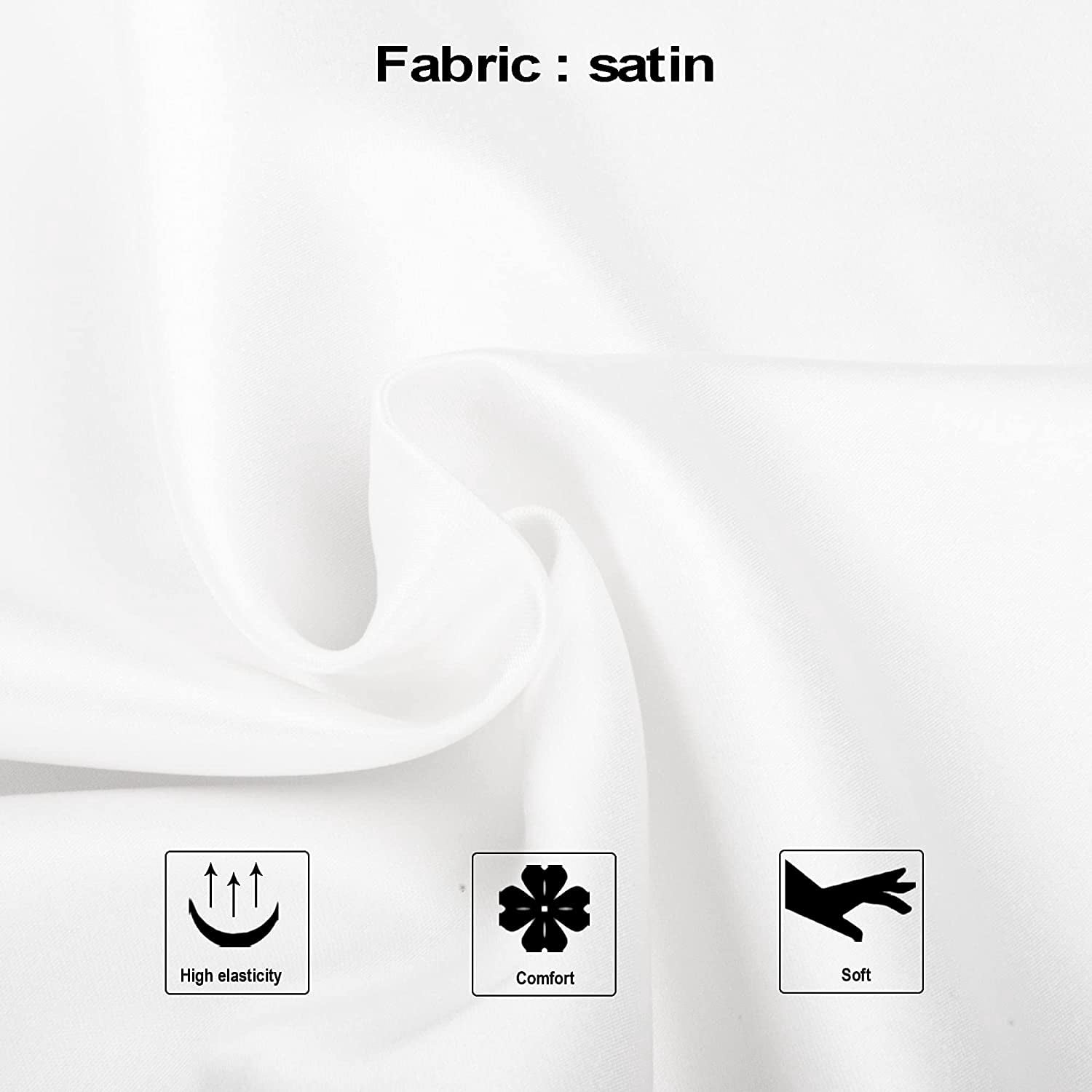 FUGee-Zippered Satin Pillow Cases for Hair and Skin, Luxury King Hidden ...