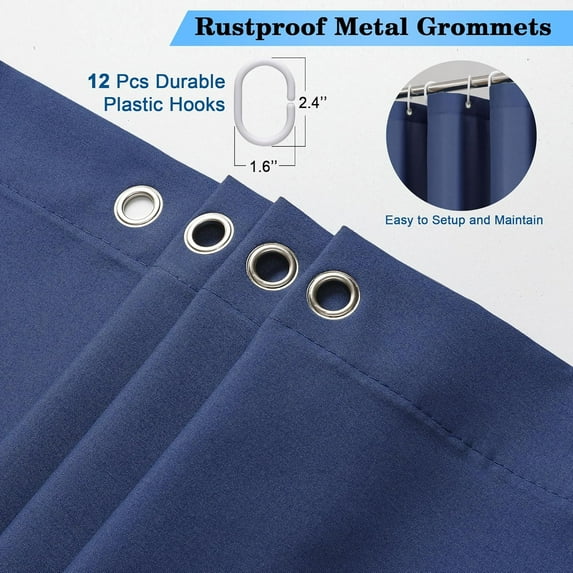 FUGee-Zora 36 x 72 Inch Stall Fabric Shower Curtain - Soft Small Shower ...