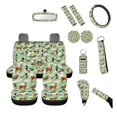 FUIALDOLG 14 PCS Car Seat Covers Full Set, with Light Car Steering ...