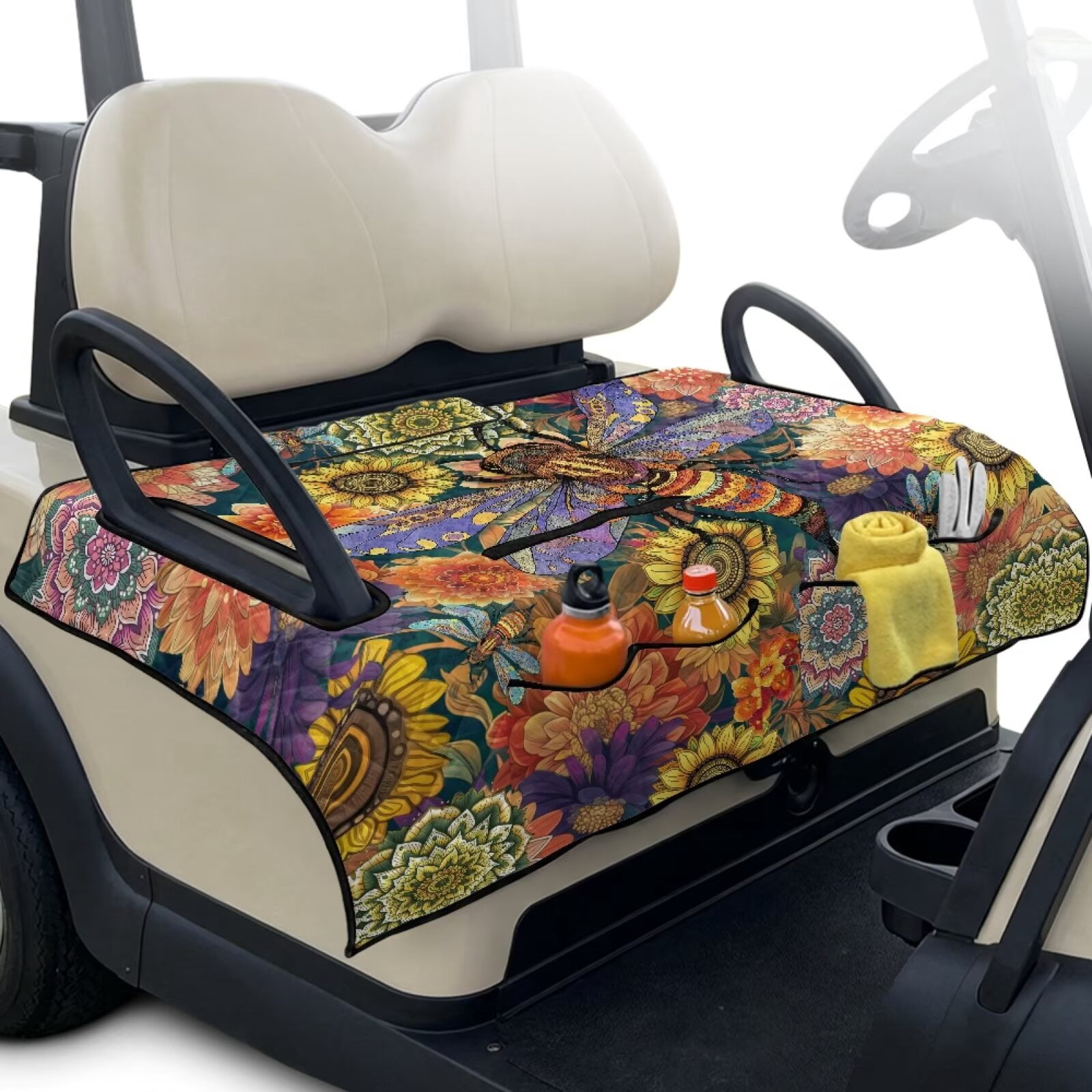 FUIALDOLG Abstract Flower Bee Golf Cart Seat Covers 51x30 Inch ...
