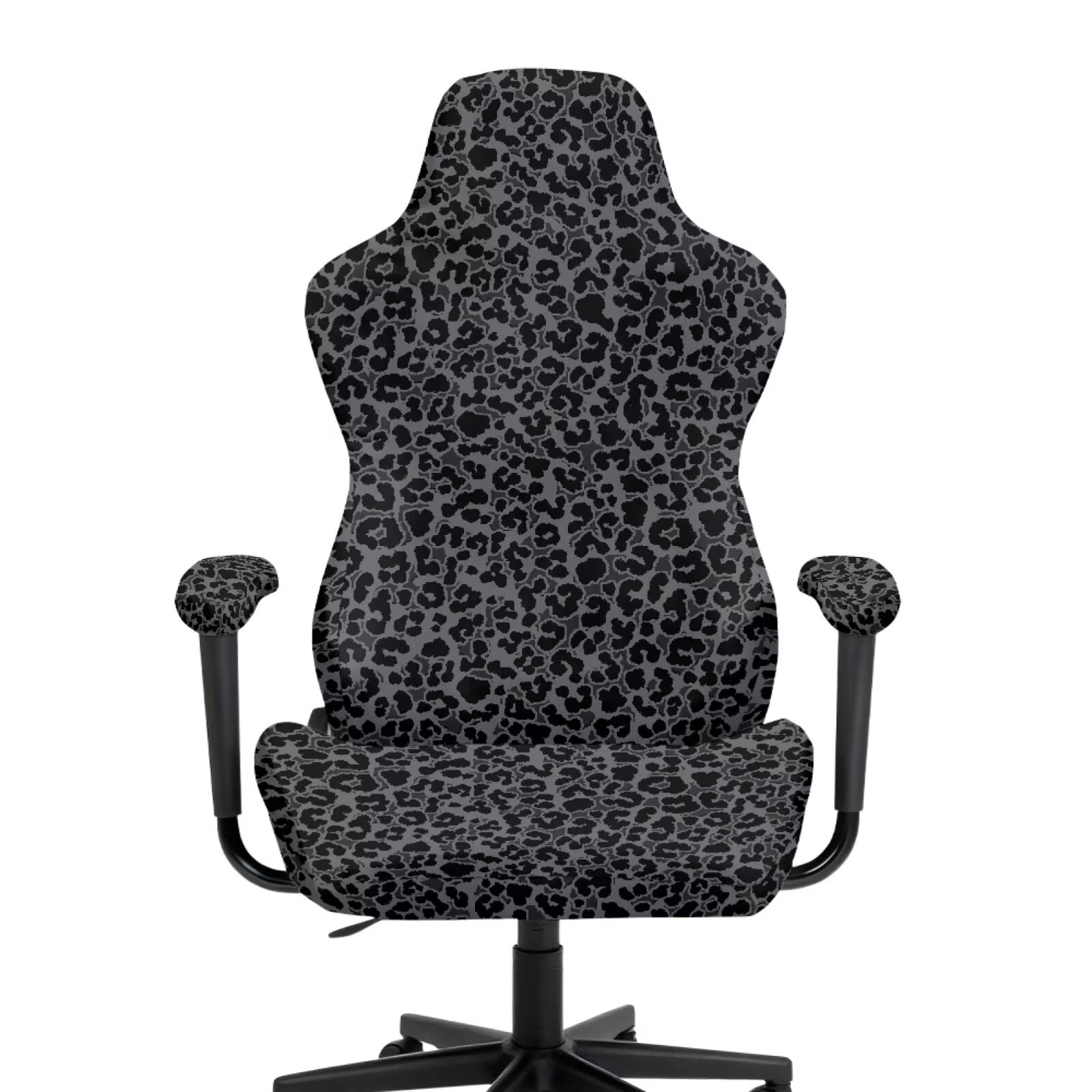 FUIALDOLG Black Leopard Office Computer Chair Covers, Black Cheetah ...