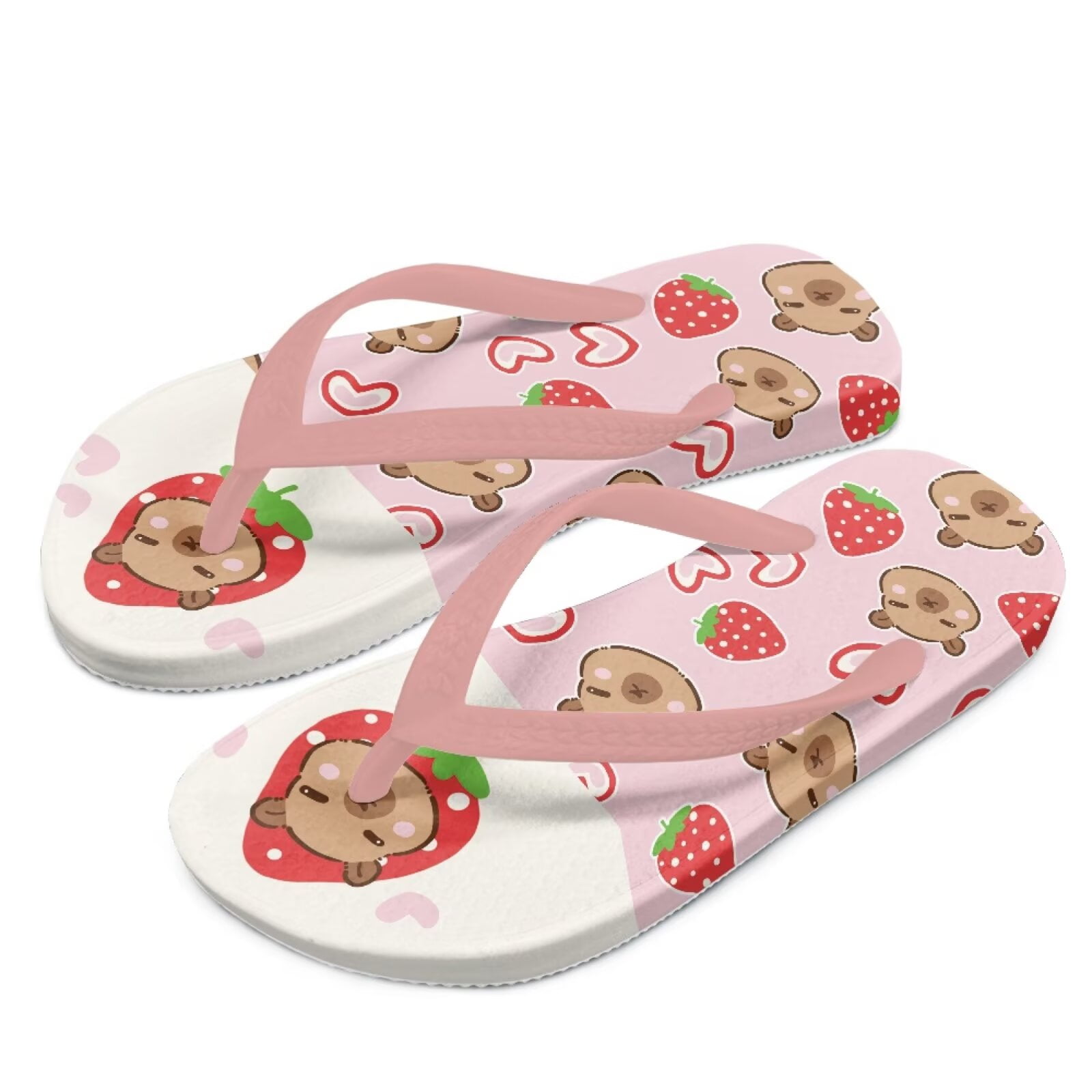 FUIALDOLG Boys' Beach Sandal Funny Capybara&Strawberry Print Trendy ...