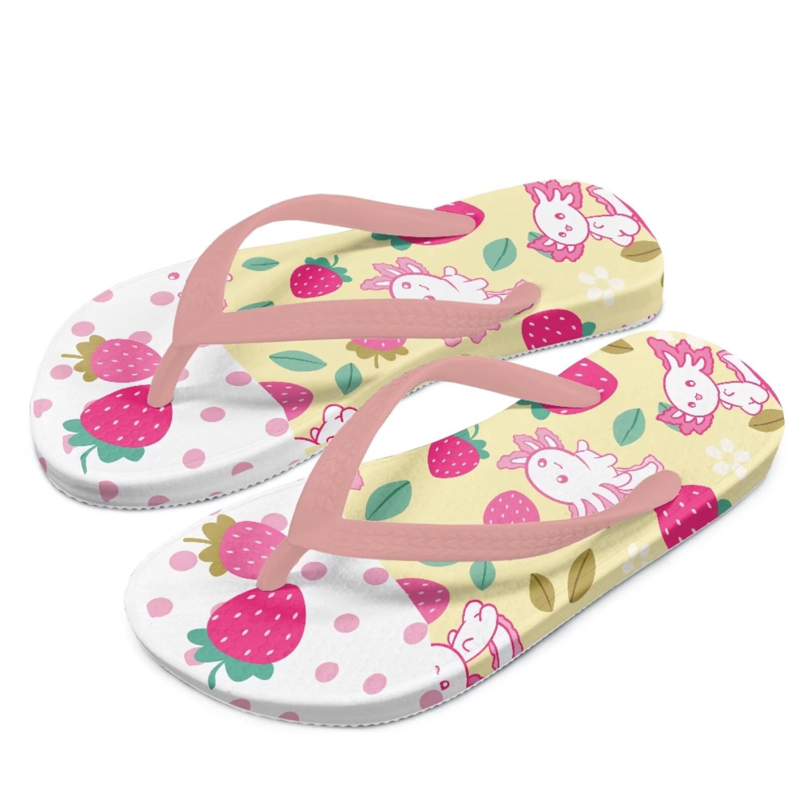 FUIALDOLG Boys Girls Open-Toe Sandals Lovely Axolotl&Strawberry Print ...