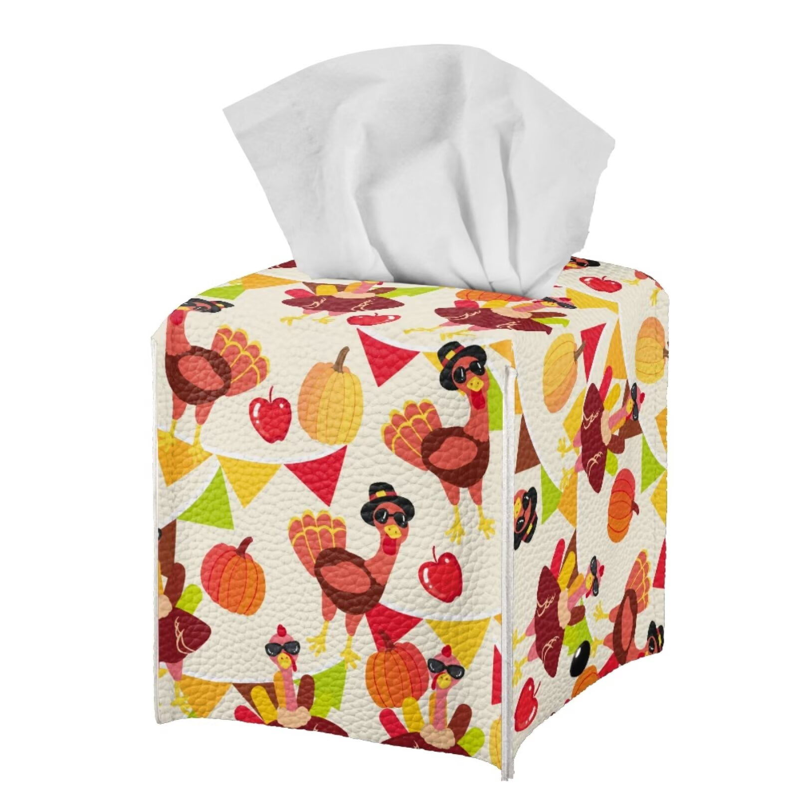 FUIALDOLG Cute Tissue Box Cover Square Waterproof PU Leather Car Tissue ...