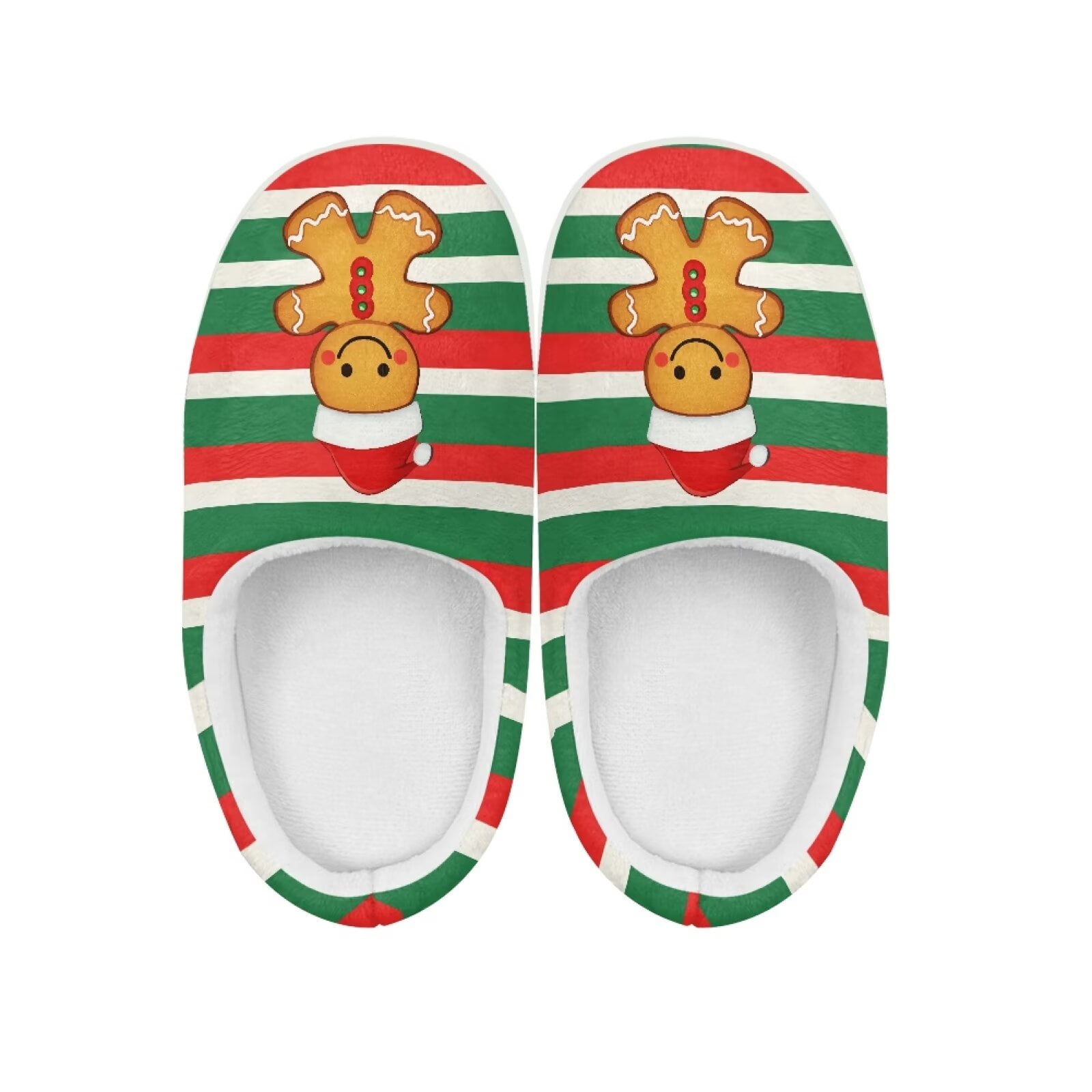FUIALDOLG Extra Cozy Fuzzy House Slippers Slip On Girls Snowmen Printed ...