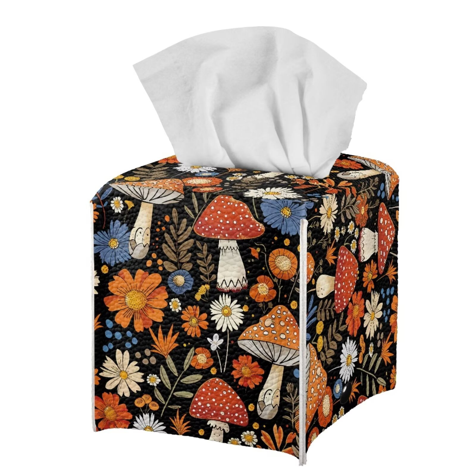 FUIALDOLG Fashion Square Tissue Box Cover - Waterproof PU Leather ...