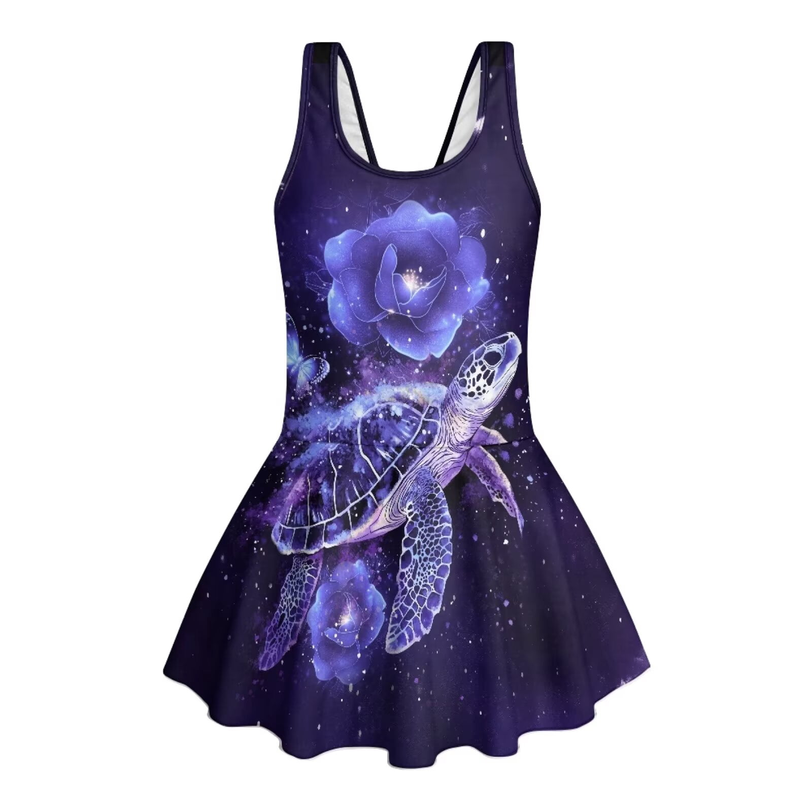 FUIALDOLG Galaxy Turtles Swimwears for Little Girl,3-13Y Kids One-piece ...