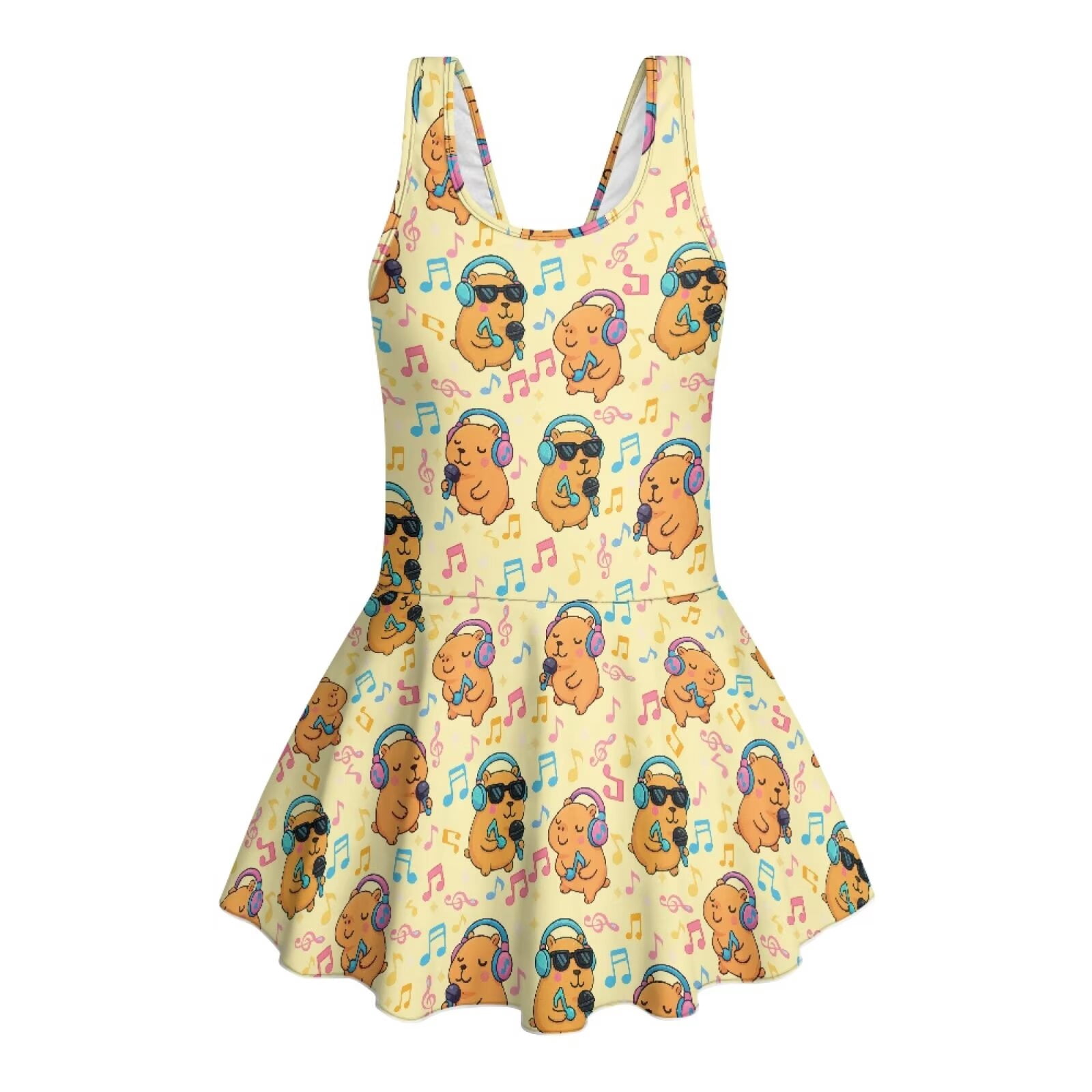 FUIALDOLG Girl's Capybara One Piece Swimwear for Little Girl Capybara ...