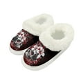 FUIALDOLG Gothic Skull Lily Print Women Slippers Comfortable Thick Sole ...