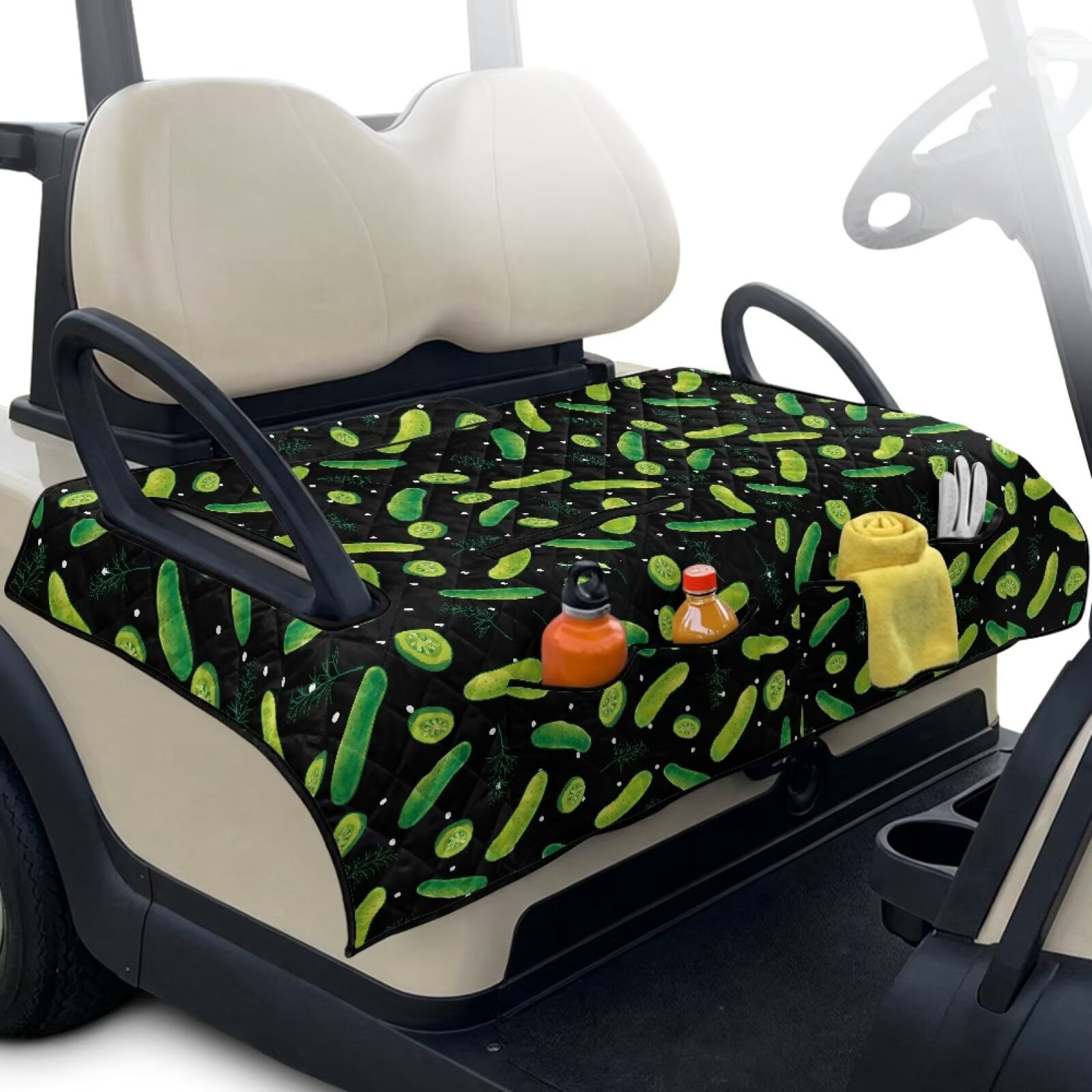 FUIALDOLG Green Cucumber Golf Cart Seat Cover Universal Fit Golf Cart ...
