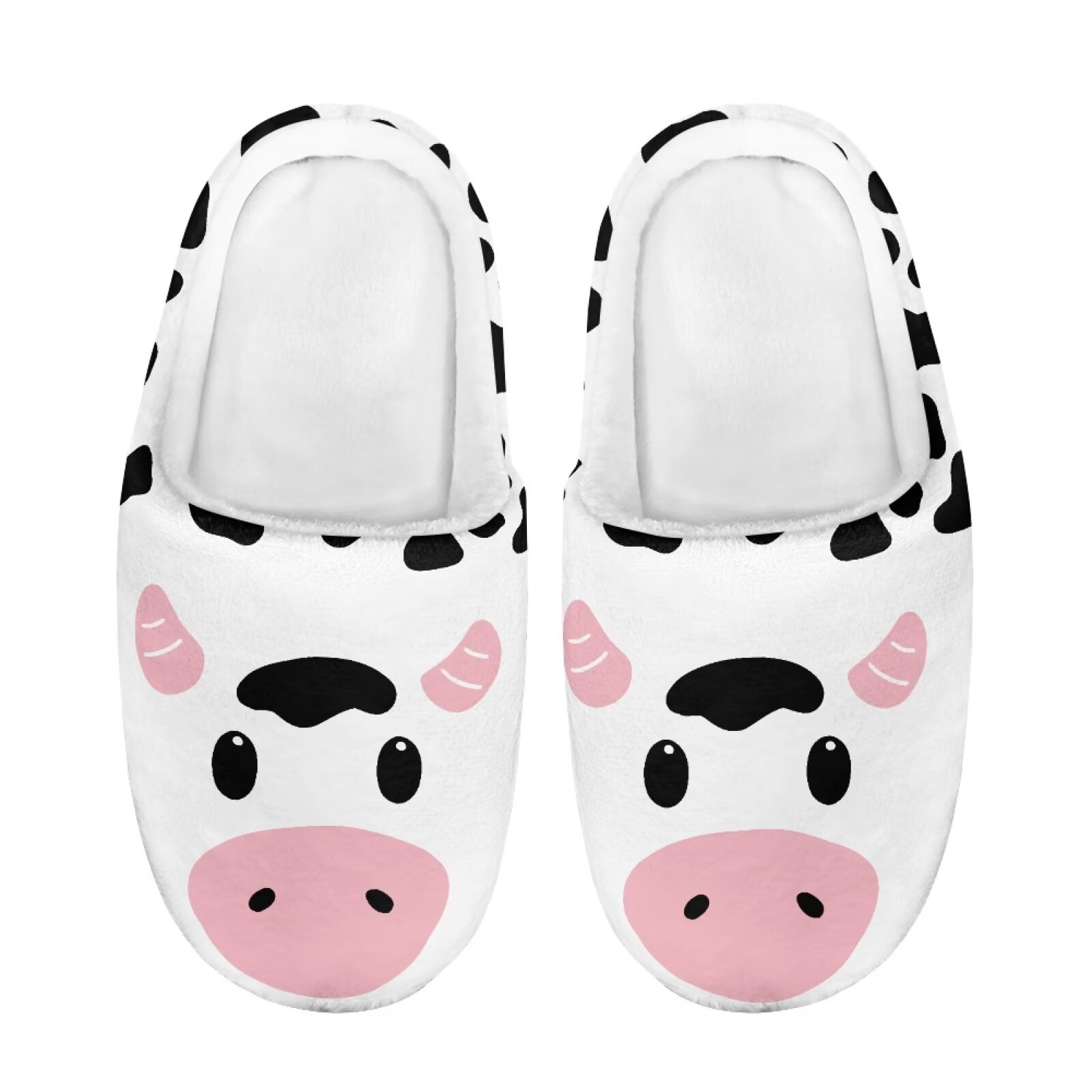 FUIALDOLG Kids Slippers Girls House Shoes Kawaii Cow Printing Bedroom ...