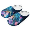 FUIALDOLG Sea Turtle House Slippers for Women Men, Flower Butterfly ...