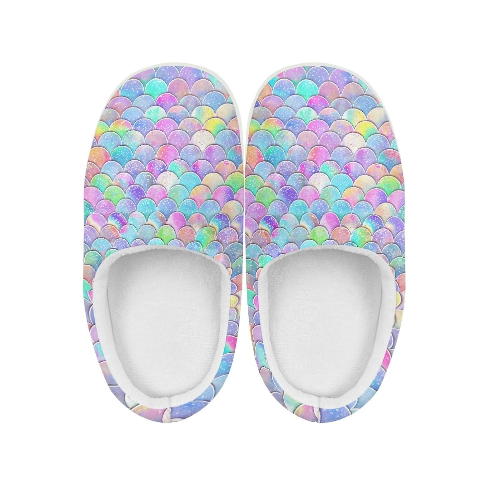 FUIALDOLG Slippers Mermaid Princess No-Slip Comfy House Slippers Memory ...