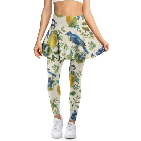 FUIALDOLG Small Birds Skirt with Leggings for Women High Waist Tennis ...
