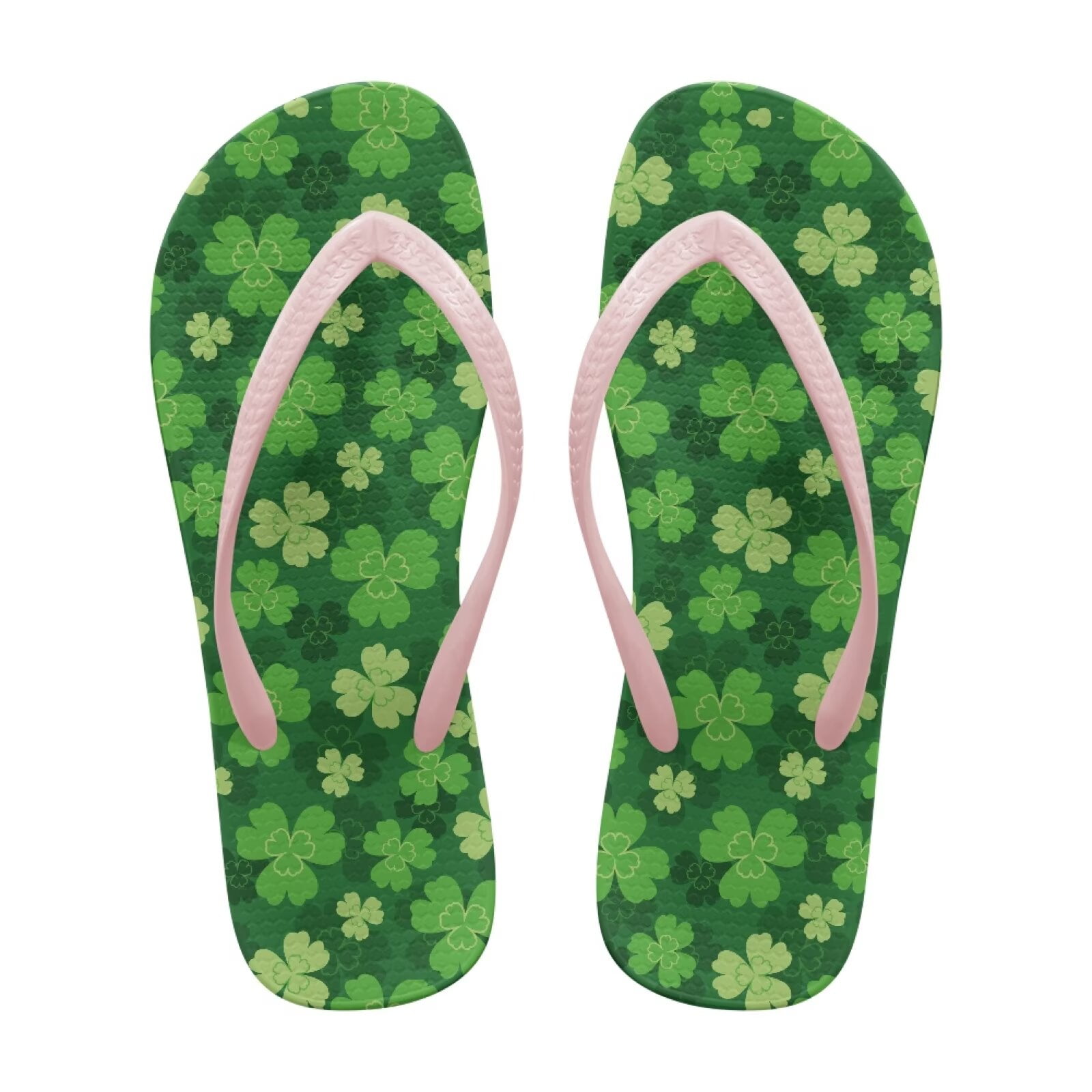 FUIALDOLG St. Patrick's Day Slim Flip Flops for Women Beach Rubber ...