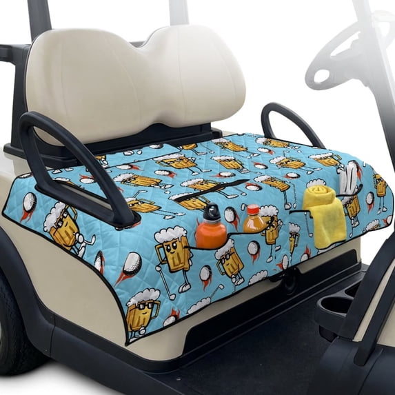 FUIALDOLG Universal Cartoon Beer Golf Theme Seat Towel for Golf Cart ...
