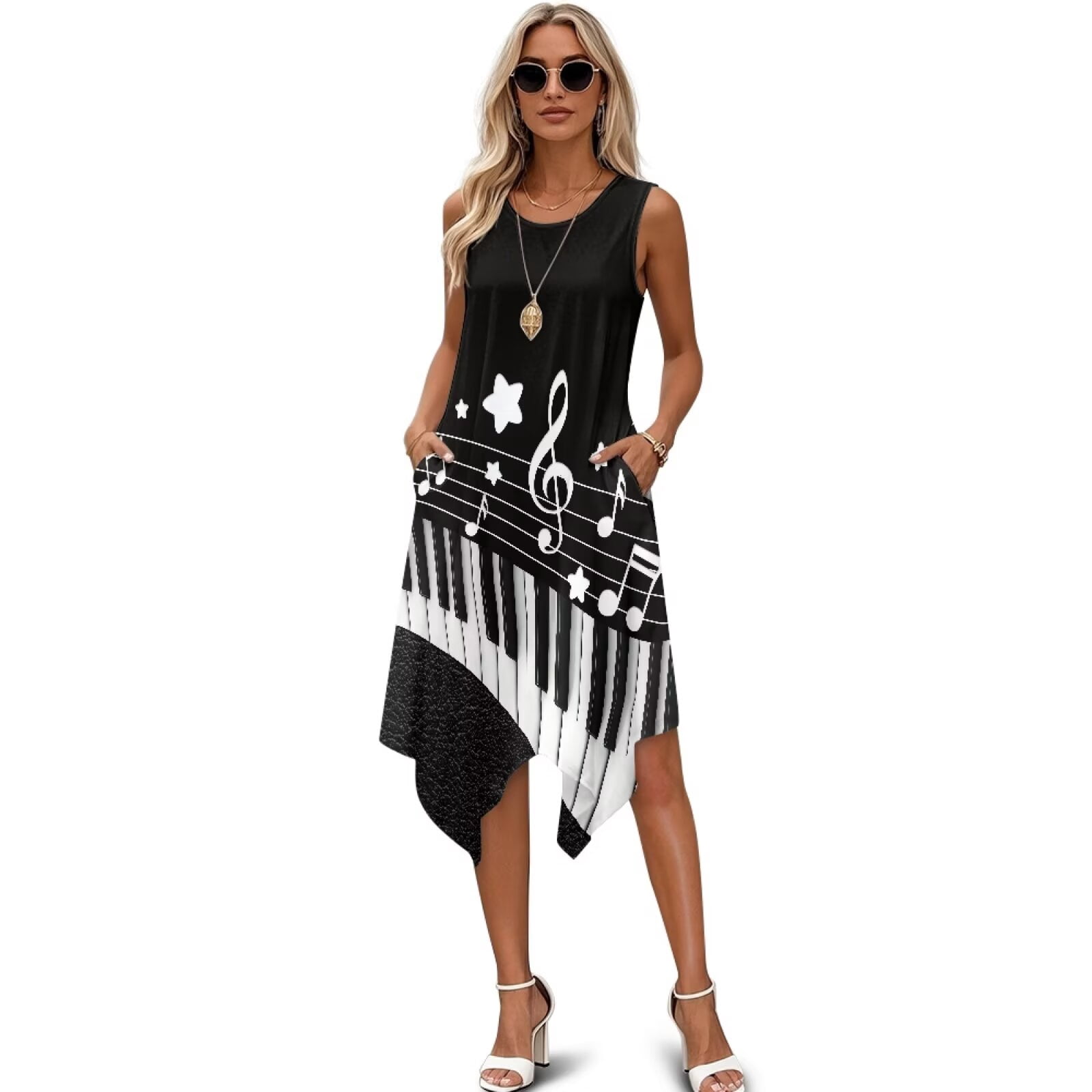 FUIALDOLG Women's Summer Sundress Merry Christmas Theme Dress Casual ...