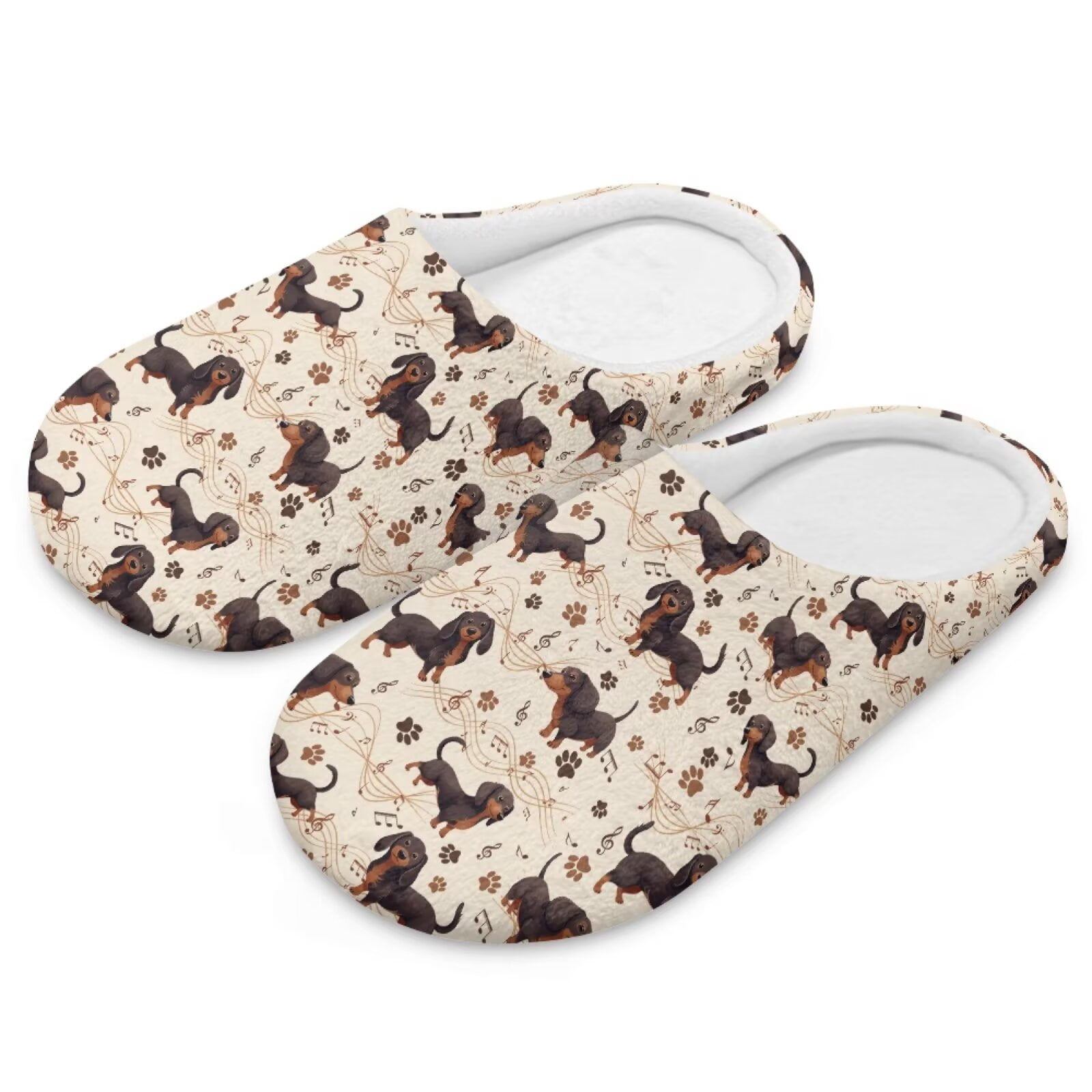 FUIALDOLG Womens Slippers Cute Dachshund Dogs Print Closed Toe House ...