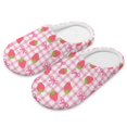 FUIALDOLG Womens Slippers Strawberry Bow Tie Print Closed Toe House ...