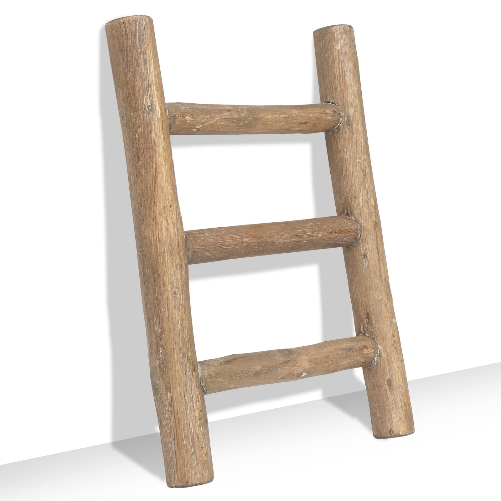 FUIN Fully Assembled Wooden Tea Towel Ladder, Mini Ladder Towel Rack ...